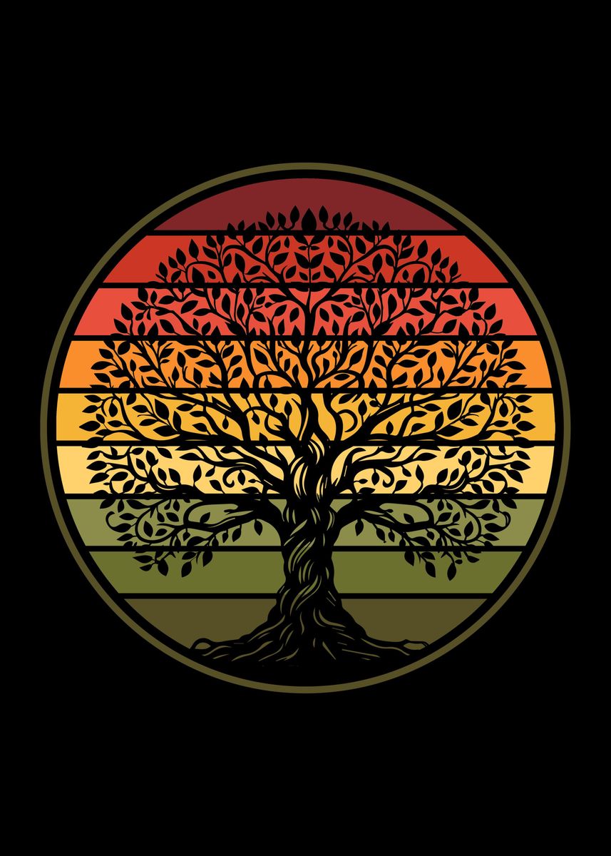 'Autumn tree of life' Poster, picture, metal print, paint by Antonio ...