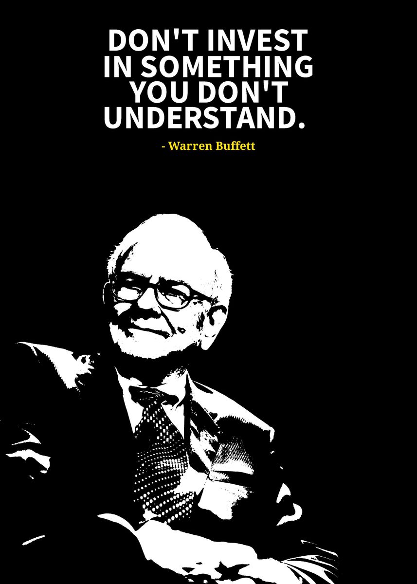 'Warren Buffett quotes' Poster, picture, metal print, paint by DNSM ...