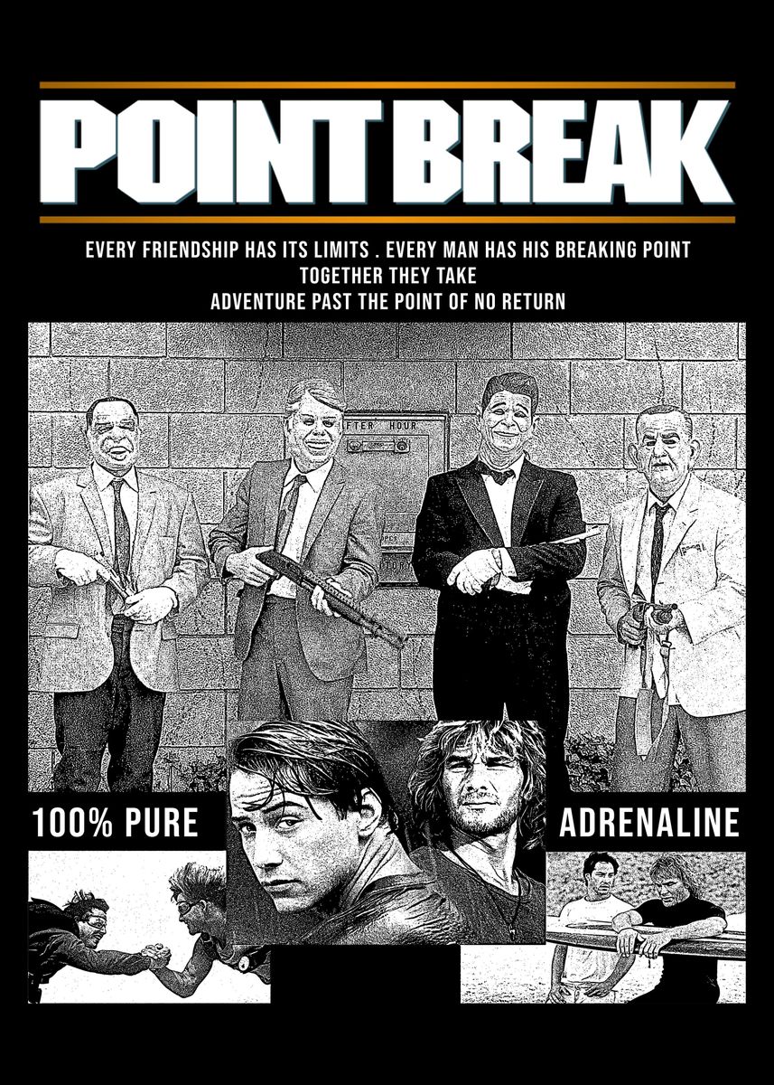 '90s Point Break Movie' Poster, picture, metal print, paint by Arif ...