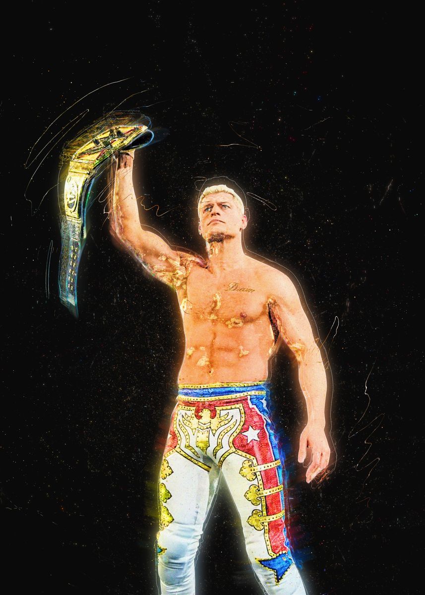 'Cody Rhodes' Poster, picture, metal print, paint by Ken | Displate