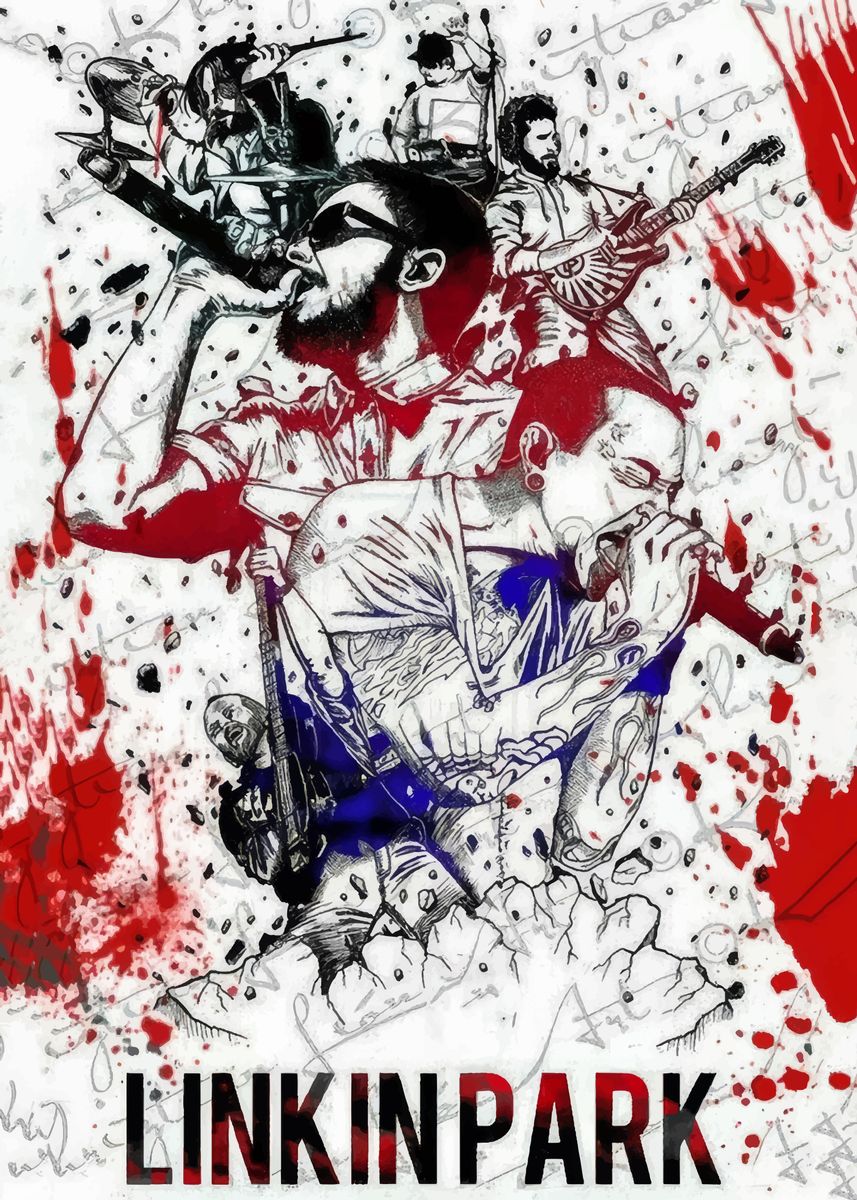 'linkin park' Poster, picture, metal print, paint by Lamsi | Displate