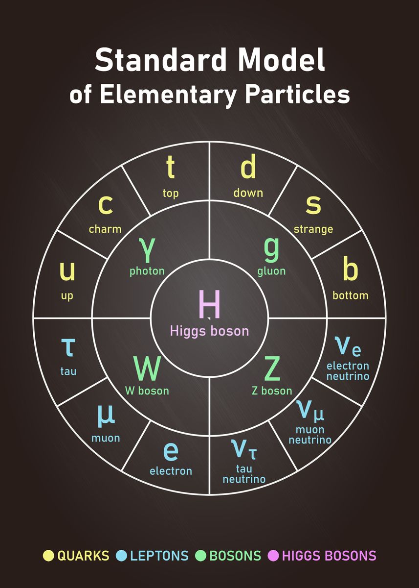 'Standard Model' Poster, picture, metal print, paint by Science Design ...