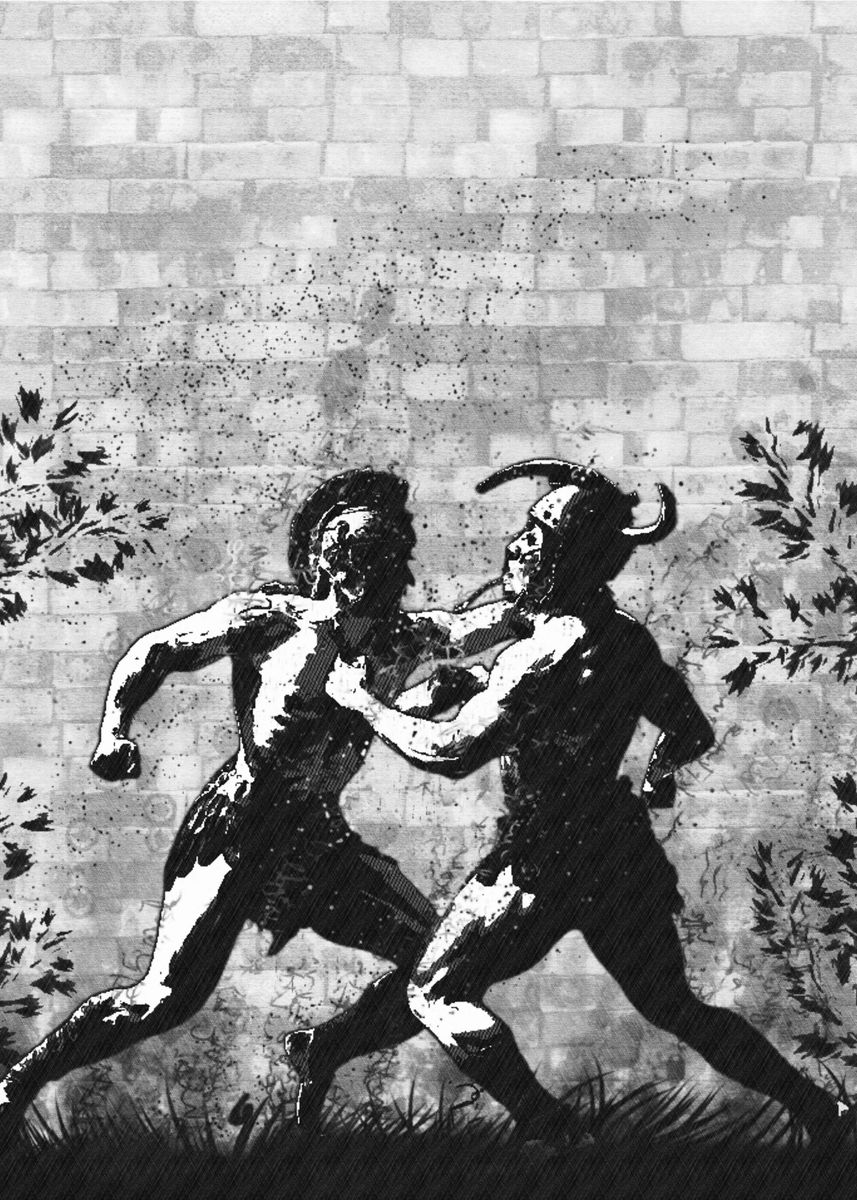 'Figthing' Poster, picture, metal print, paint by ilham prayoga | Displate