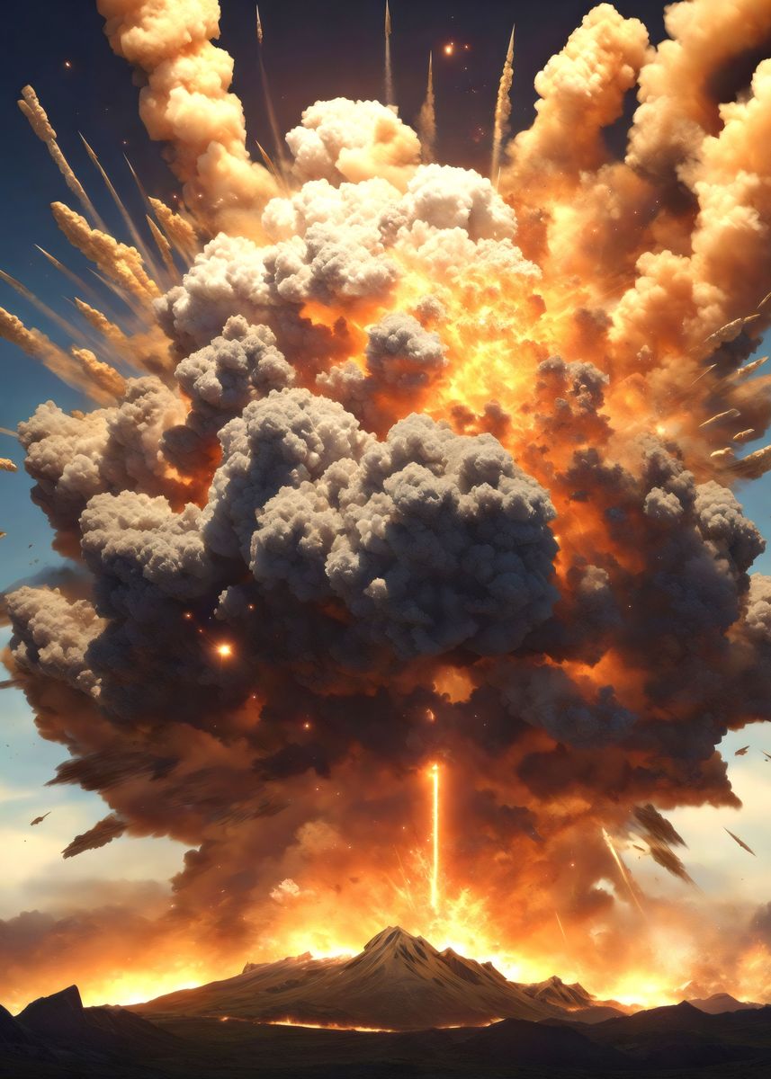 'Nuclear Explosion' Poster, picture, metal print, paint by Nikita ...