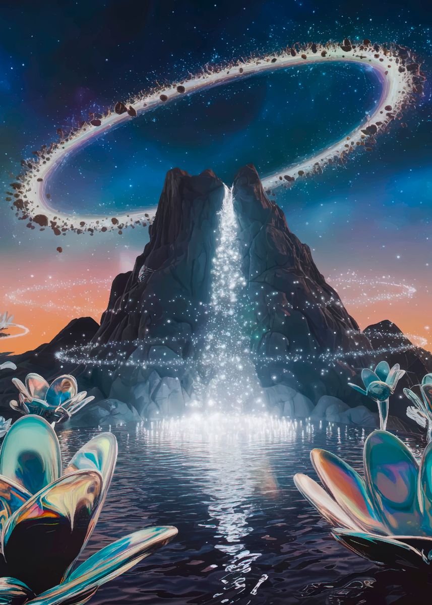 'Celestial Cascade' Poster, picture, metal print, paint by James Garcia ...