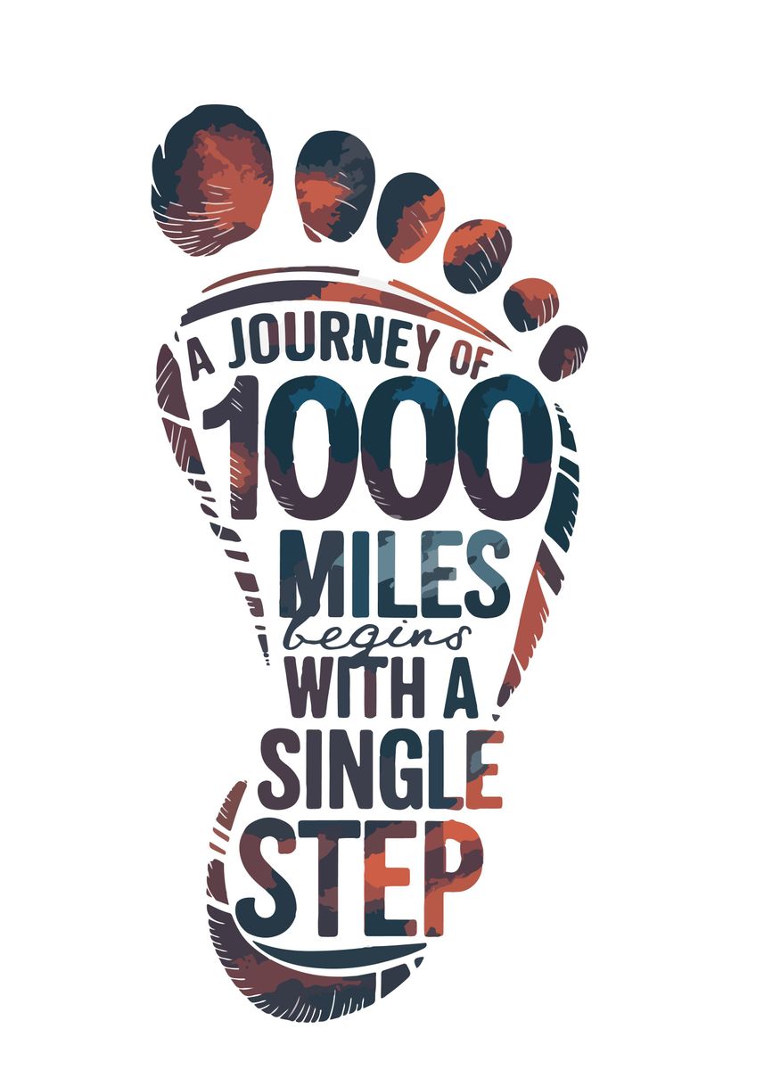 'A Journey of 1000 Miles ' Poster, picture, metal print, paint by noer ...