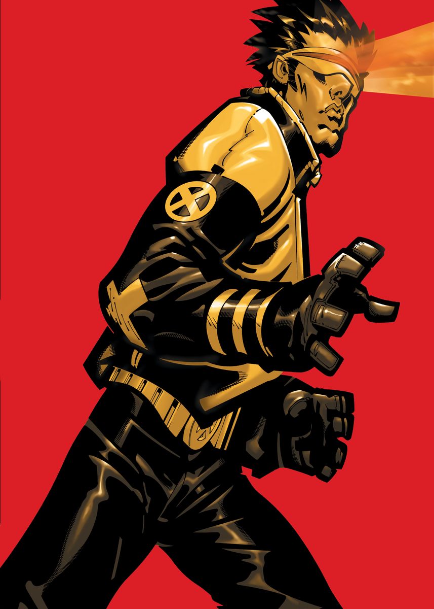 'Black & Yellow Cyclops' Poster, picture, metal print, paint by Marvel ...