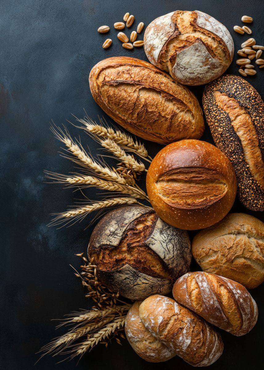 'artisan breads' Poster, picture, metal print, paint by Jerhus | Displate