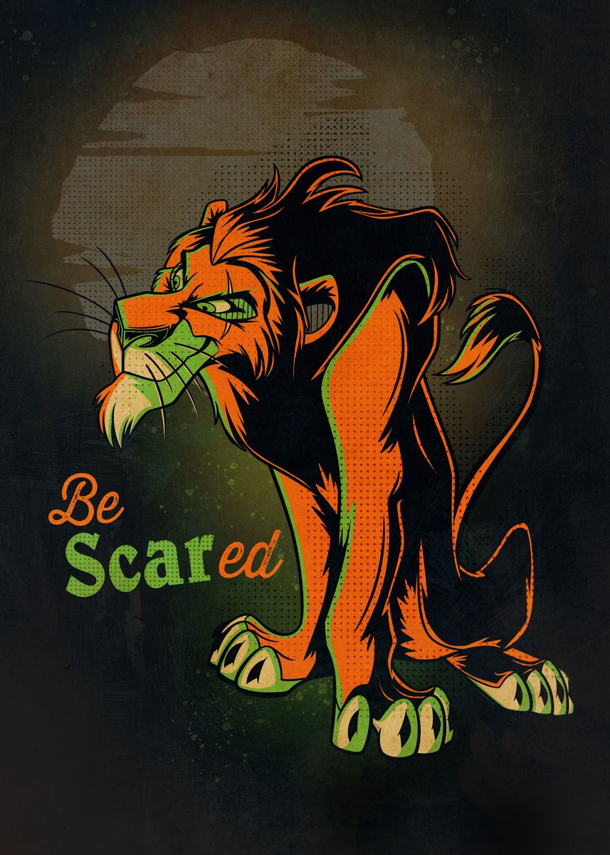 'Be Scared' Poster, picture, metal print, paint by Disney | Displate