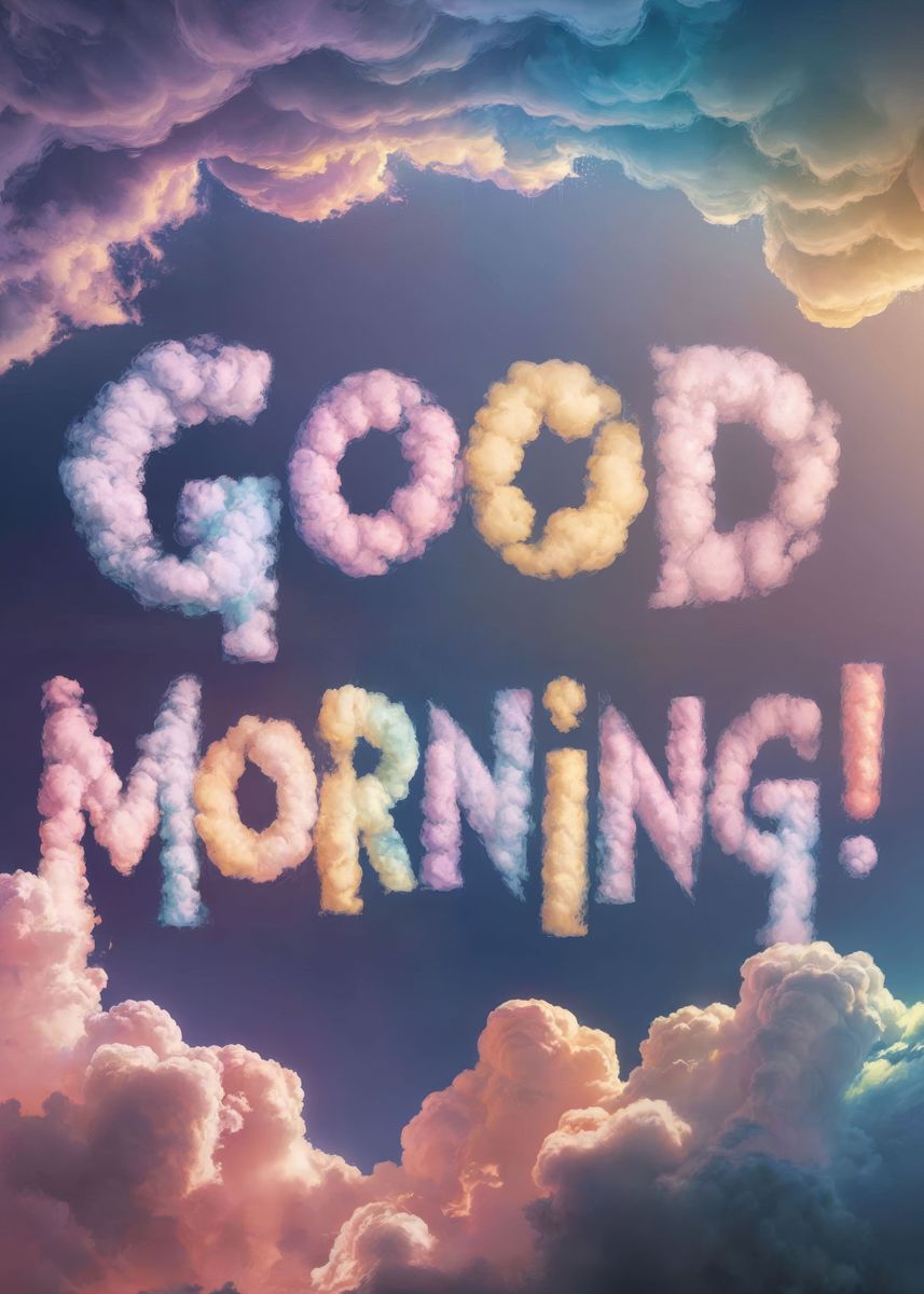 'Good Morning Cloud Art' Poster, picture, metal print, paint by ...