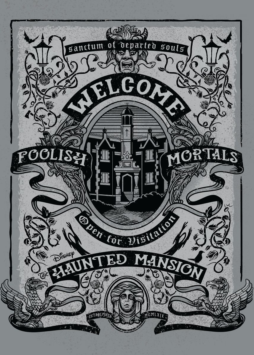 'Haunted Open Visitation' Poster, picture, metal print, paint by Disney | Displate