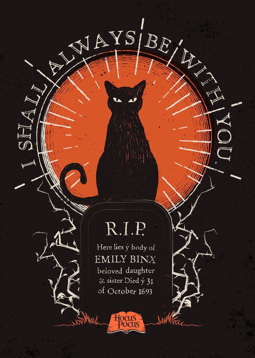 'Binx Cat Gravestone' Poster, picture, metal print, paint by Disney ...