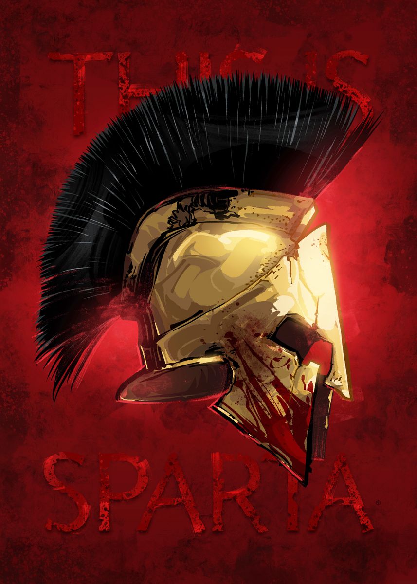'Spartan Helmet' Poster, picture, metal print, paint by Nikita Abakumov ...