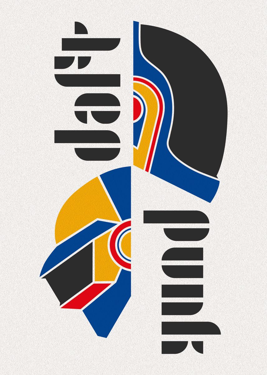 'Daft Punk Helmet' Poster, picture, metal print, paint by george | Displate