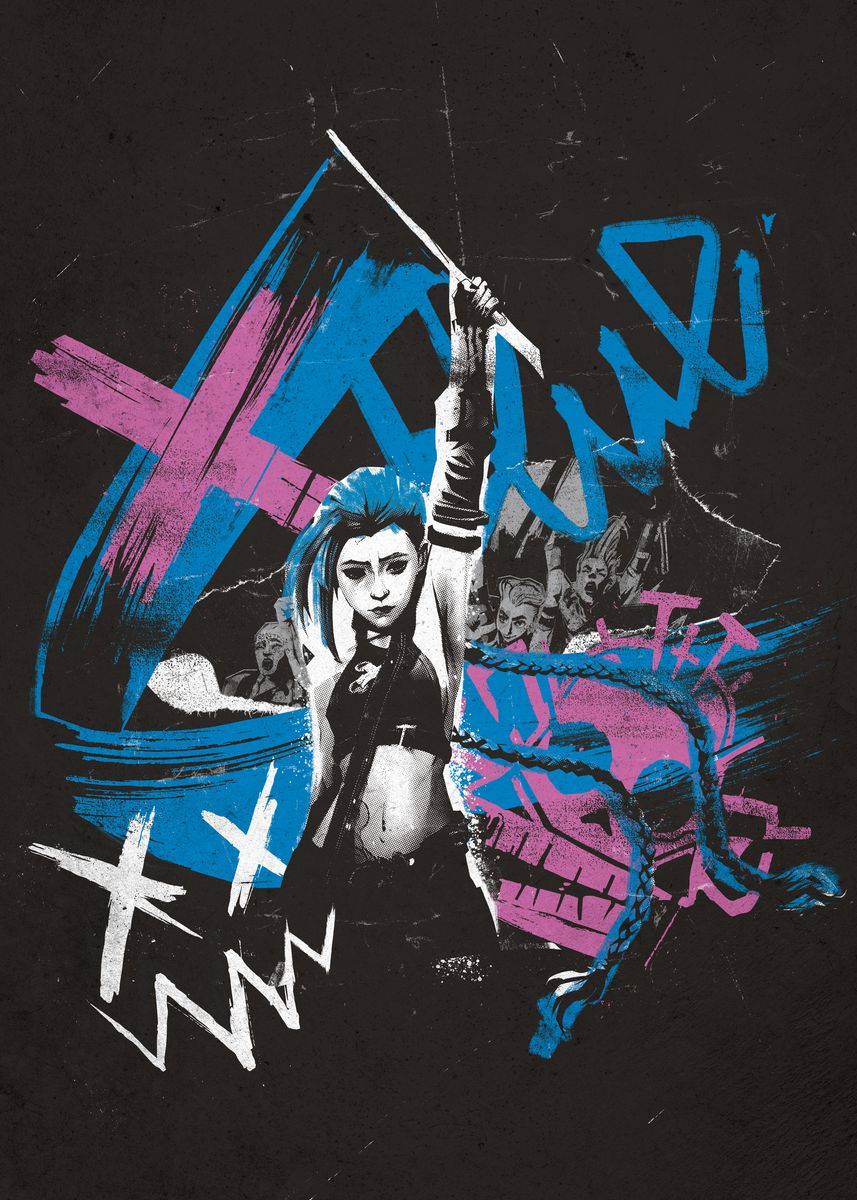 'Blue Flag' Poster, picture, metal print, paint by Arcane | Displate