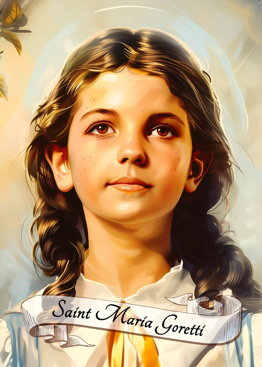 'Saint Maria Goretti ' Poster, picture, metal print, paint by Jamestar ...