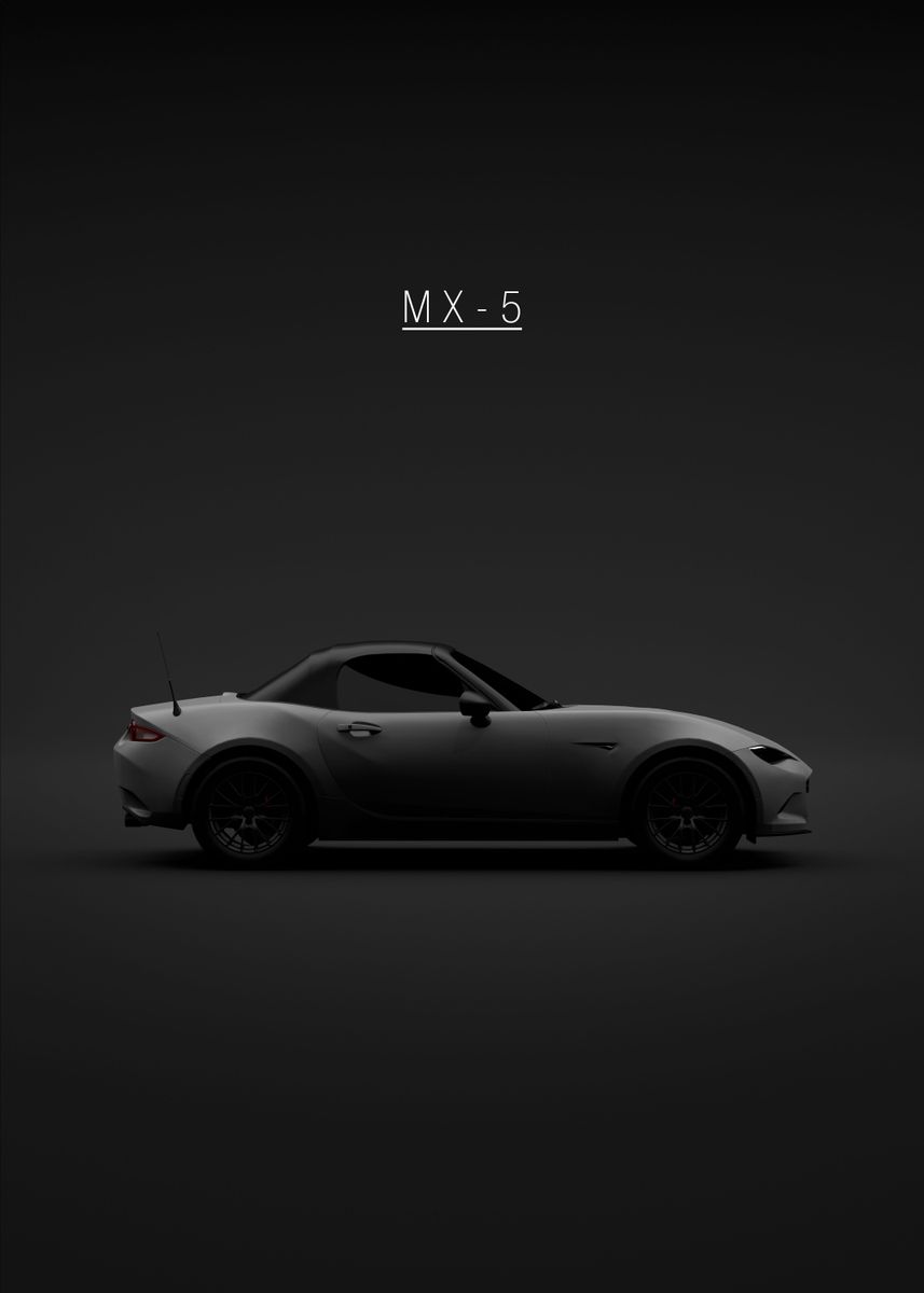 'Mazda MX5 ND' Poster, picture, metal print, paint by 21 MXM | Displate