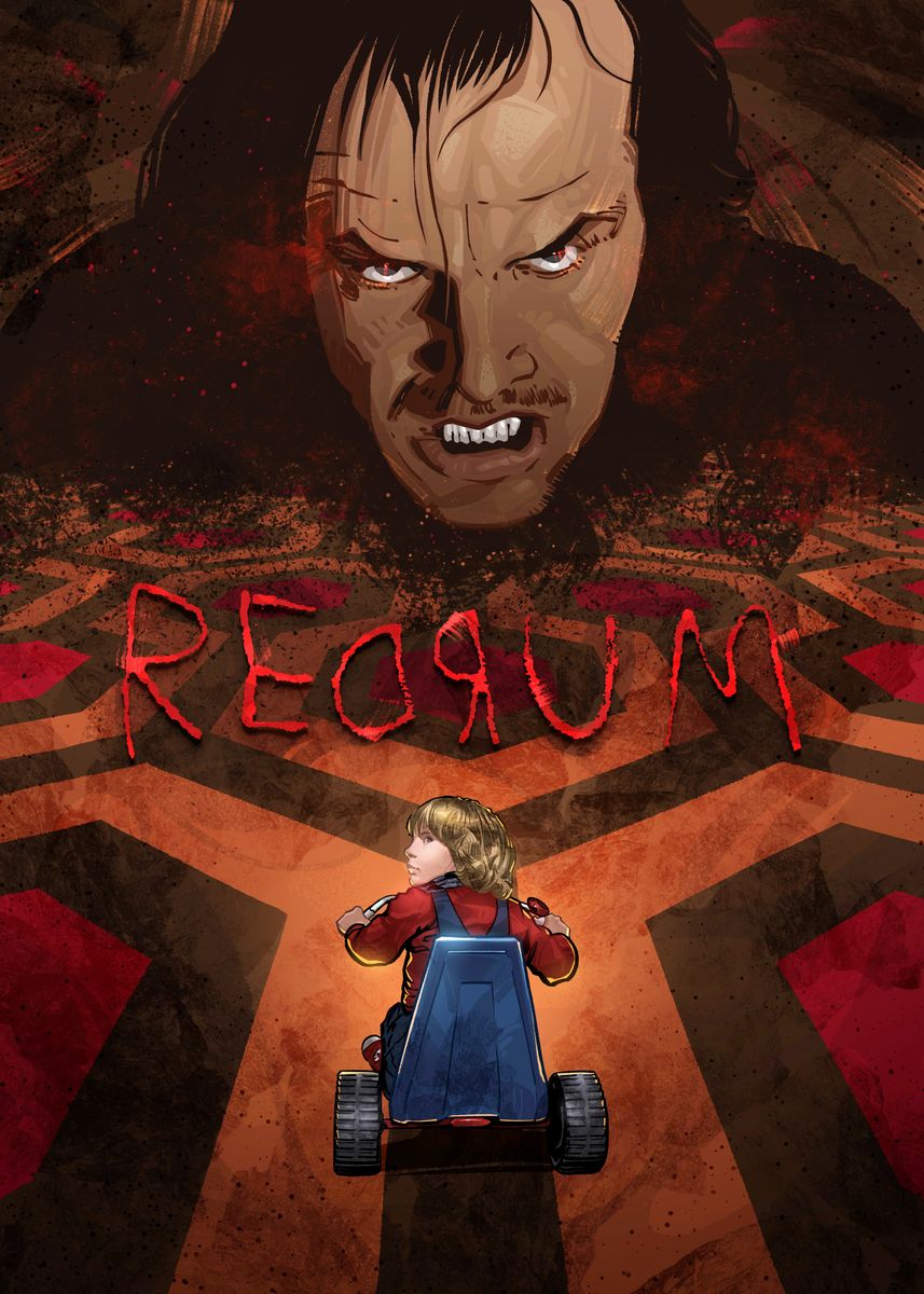 'The Shining Redrum' Poster, picture, metal print, paint by Nikita Abakumov | Displate