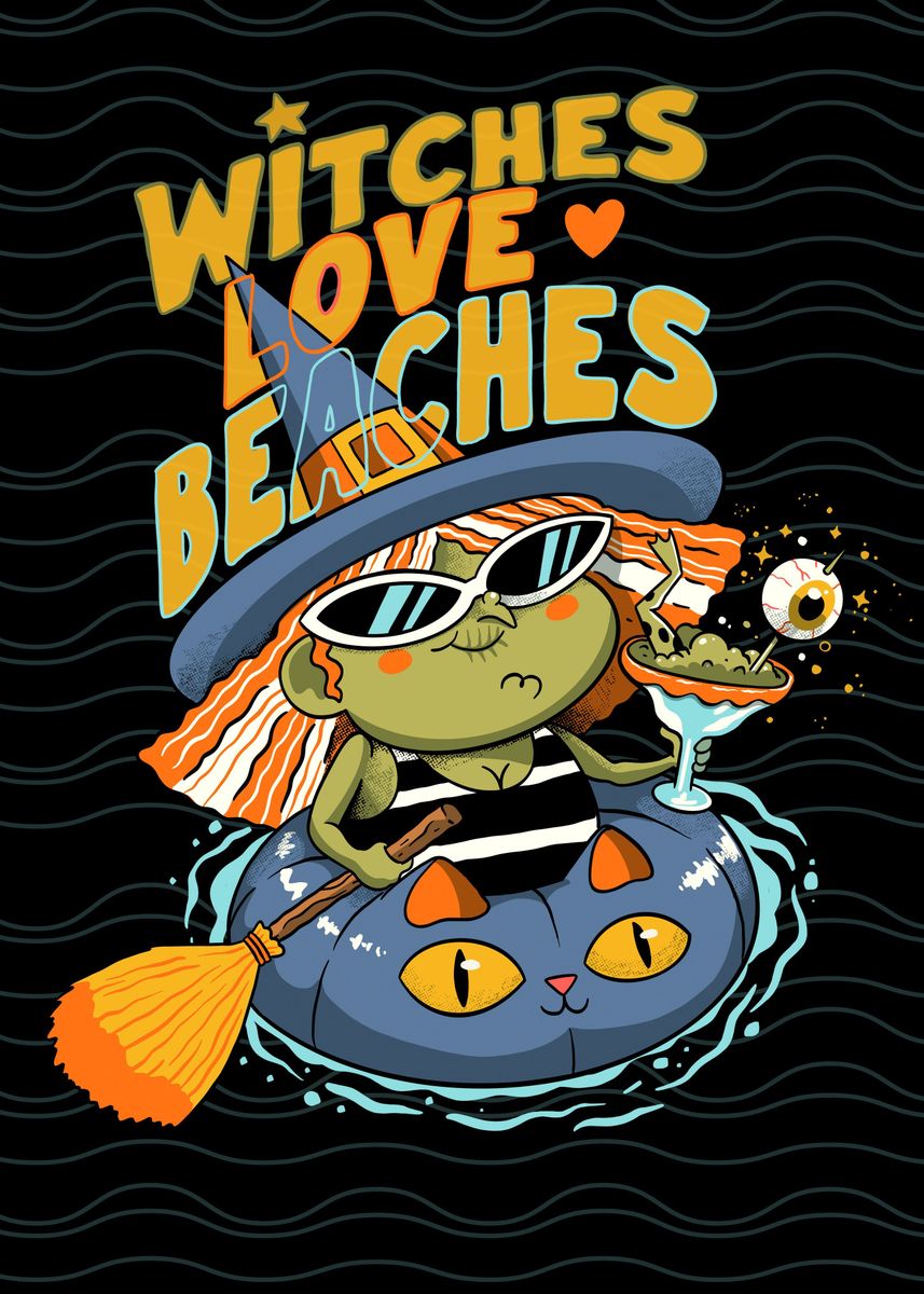 'Beach witch' Poster, picture, metal print, paint by Pepe Rodriguez ...