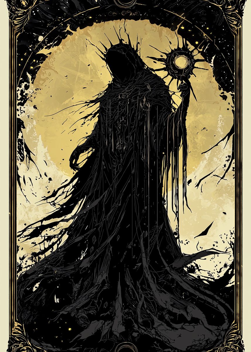 'Dark Figure with Orb' Poster, picture, metal print, paint by Rick E ...