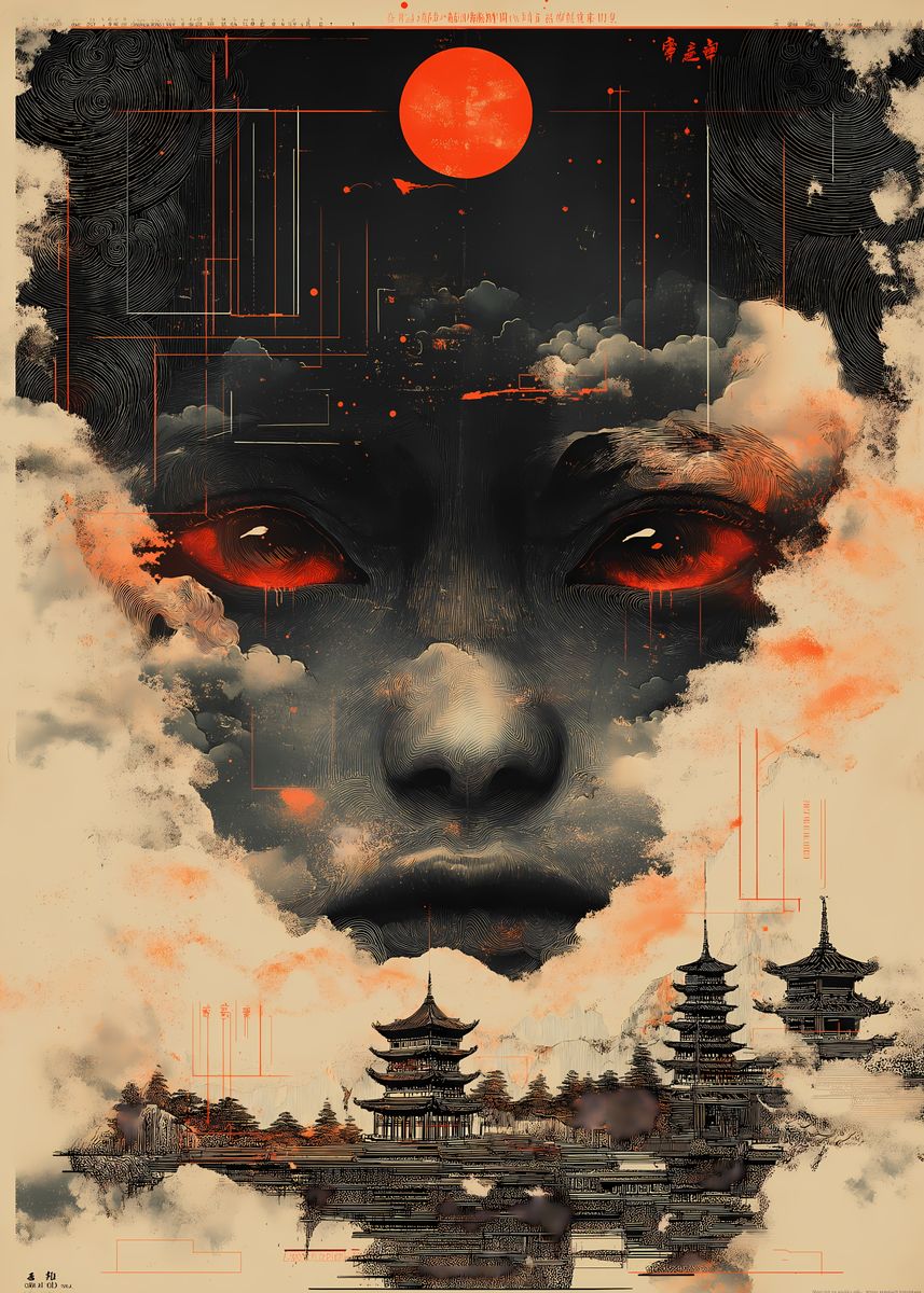 'Digital Asian Art' Poster, picture, metal print, paint by Haruka ...