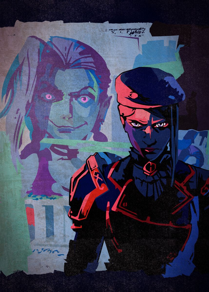 'Jinx and Caitlyn Graffiti' Poster, picture, metal print, paint by ...