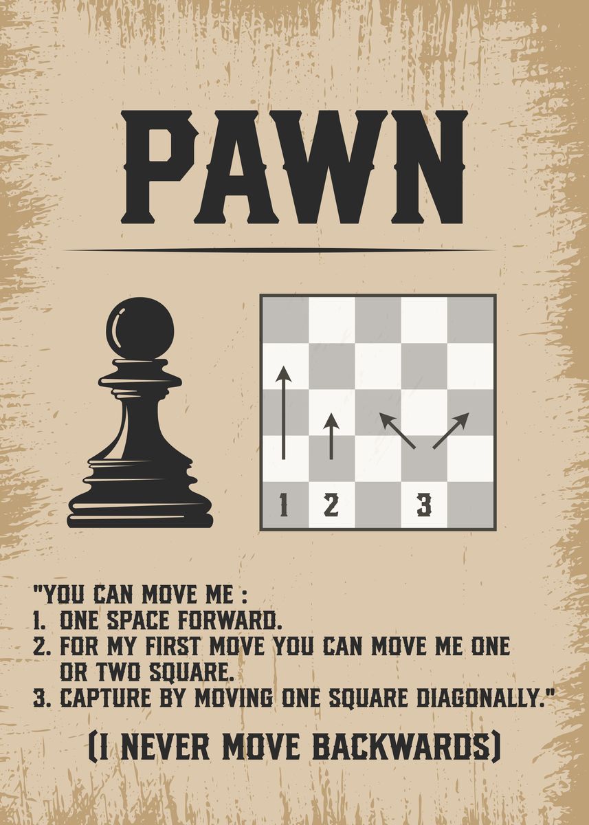 'Pawn Movement Chess' Poster, picture, metal print, paint by OTASTD ...