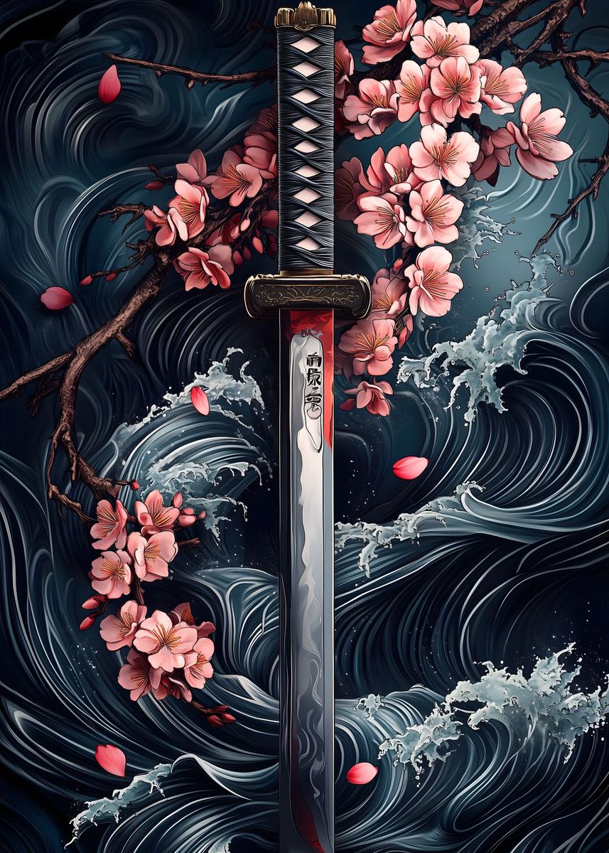 'Samurai Katana' Poster, picture, metal print, paint by VAGANTE | Displate