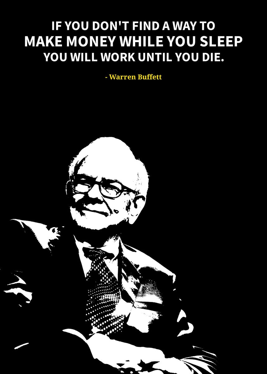 'Warren Buffett ' Poster, picture, metal print, paint by DNSM | Displate