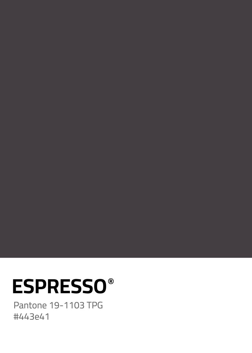 'Pantone Espresso' Poster, picture, metal print, paint by WallArt ...