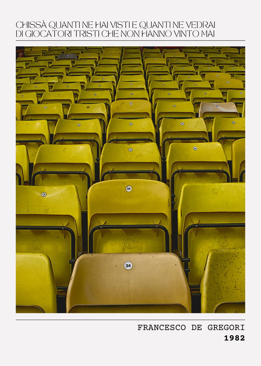 'Empty Stadium Seats' Poster, picture, metal print, paint by Massimo ...
