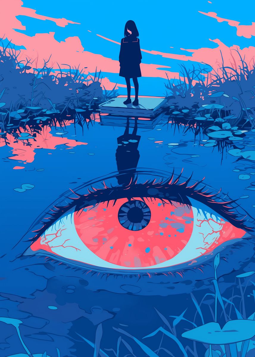 'Surreal Eye Landscape' Poster, picture, metal print, paint by Tomorrow ...