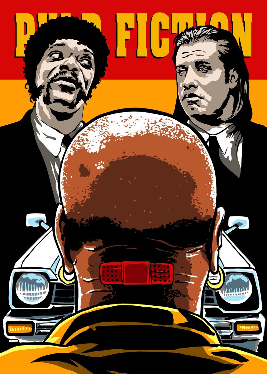 'Pulp fiction' Poster, picture, metal print, paint by Magic Apes | Displate