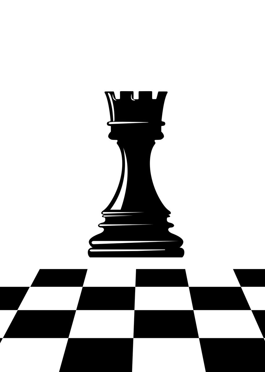 'Rook Chess' Poster, picture, metal print, paint by OTASTD | Displate