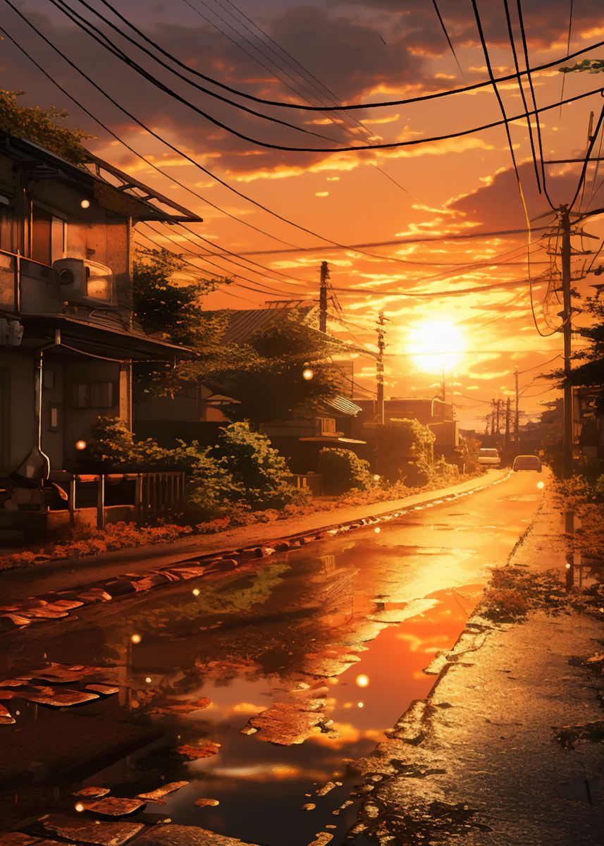 'Twilight Village' Poster, picture, metal print, paint by Floyd Burke ...