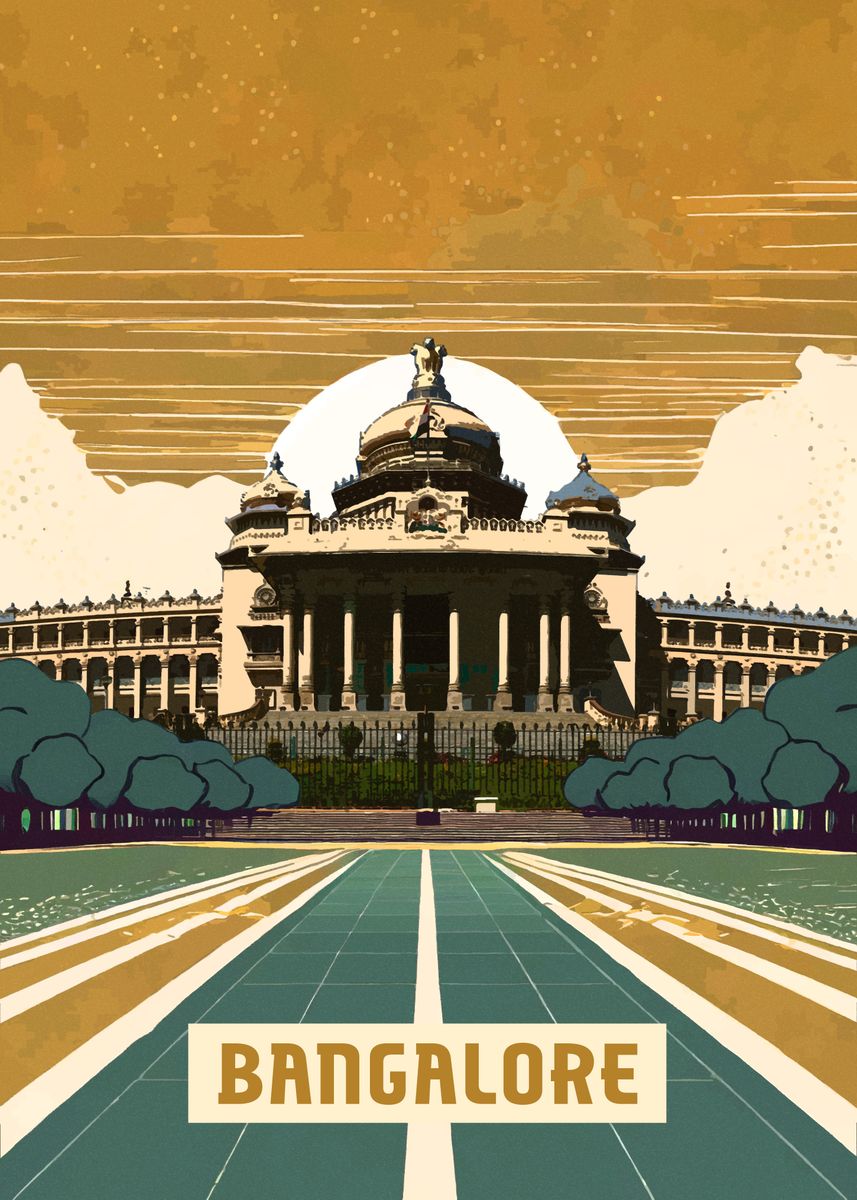 'Bangalore' Poster, picture, metal print, paint by Bo Kev | Displate