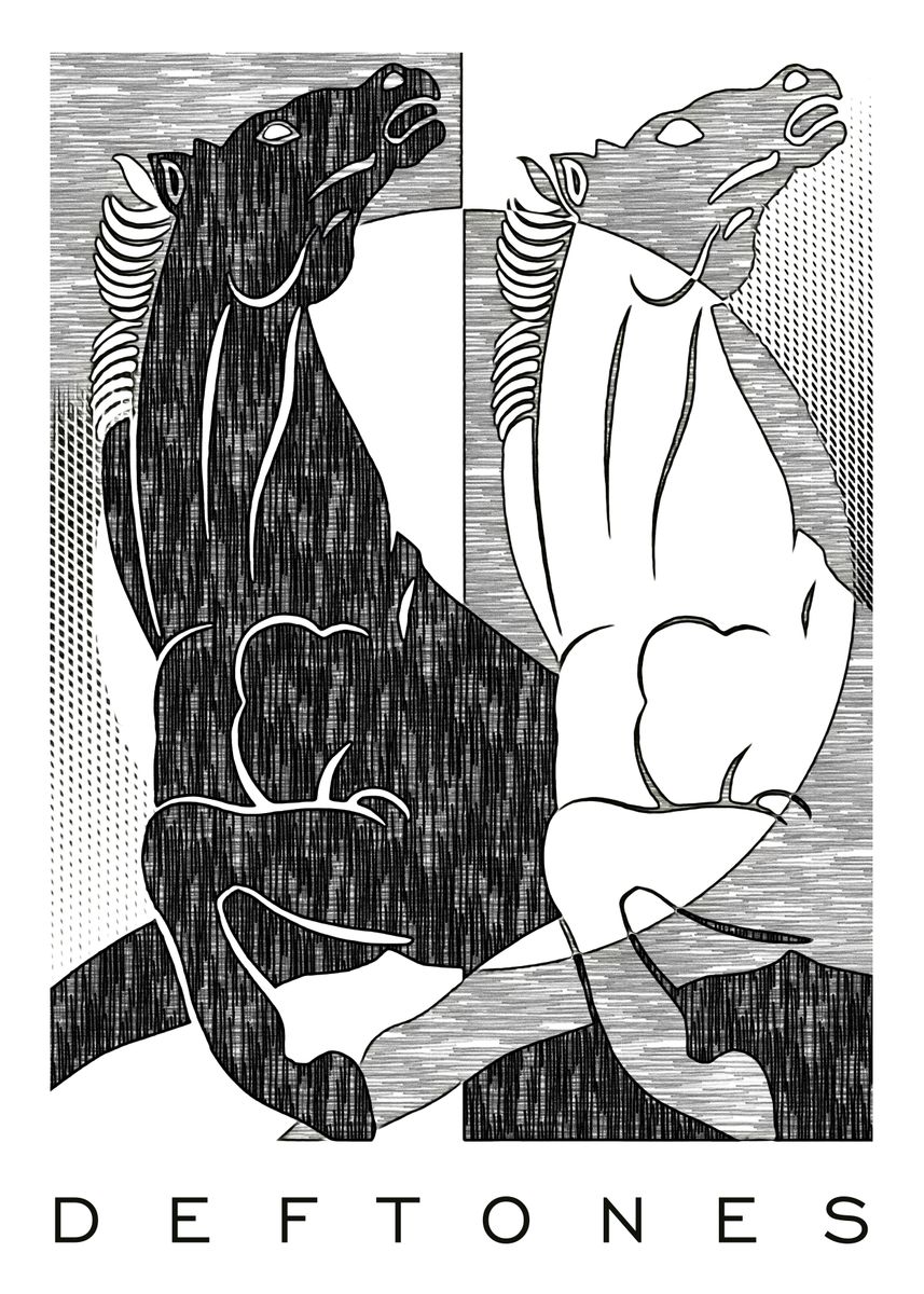 'Deftones pencil drawing' Poster, picture, metal print, paint by ...