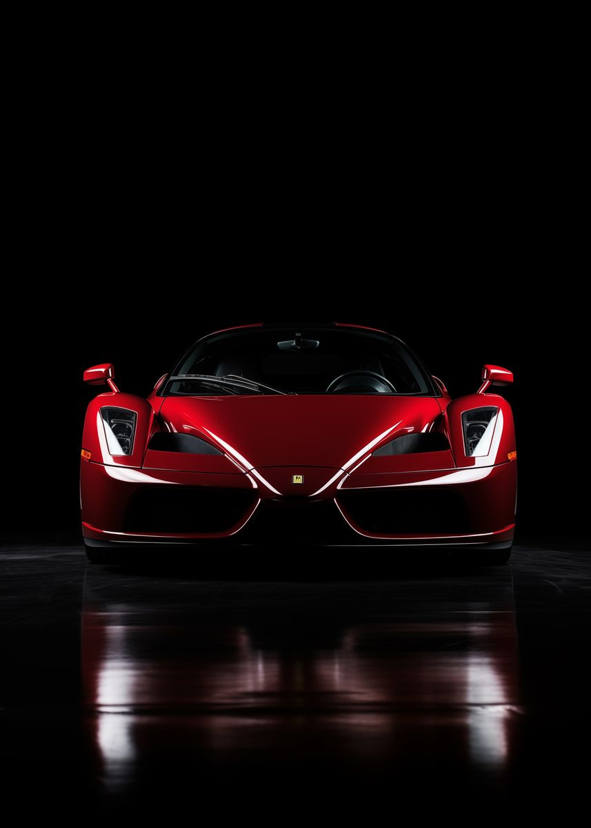'Ferrari Enzo Red supercar' Poster, picture, metal print, paint by ...