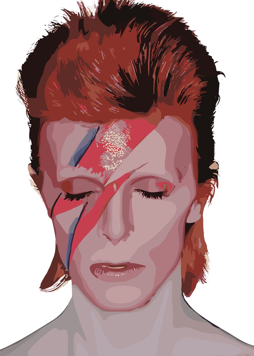 'David Bowie Music' Poster, picture, metal print, paint by FUNG LENG | Displate