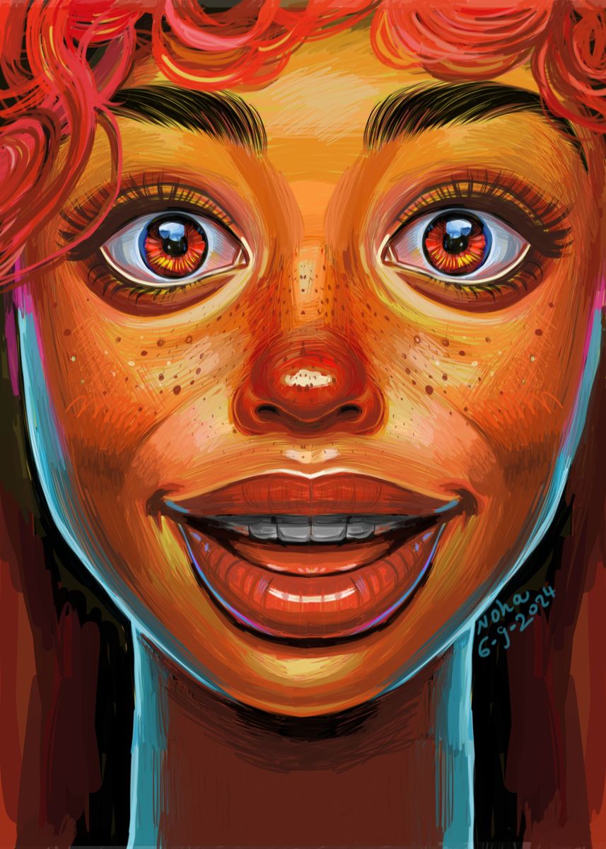 'Awe' Poster, picture, metal print, paint by Noha | Displate