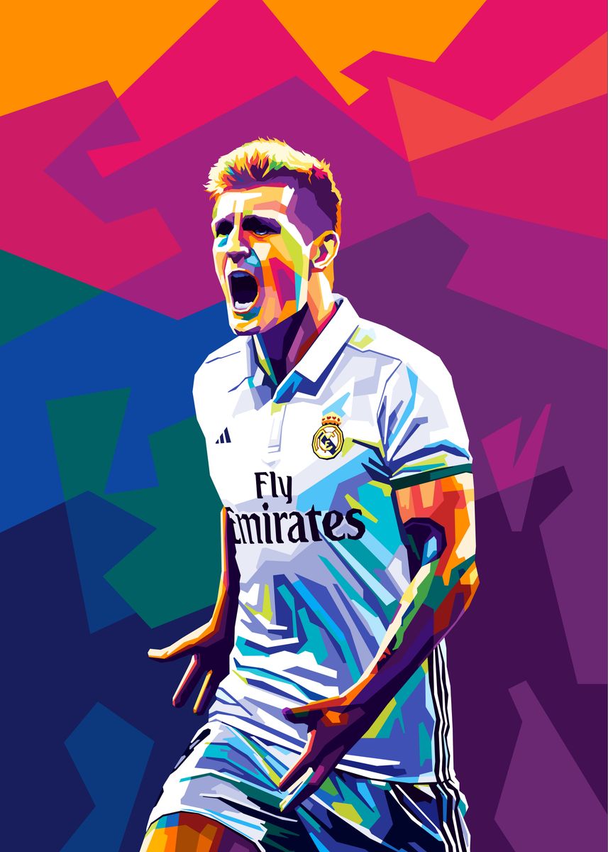 'Toni Kross Soccer Player Pop Art' Poster, picture, metal print, paint ...