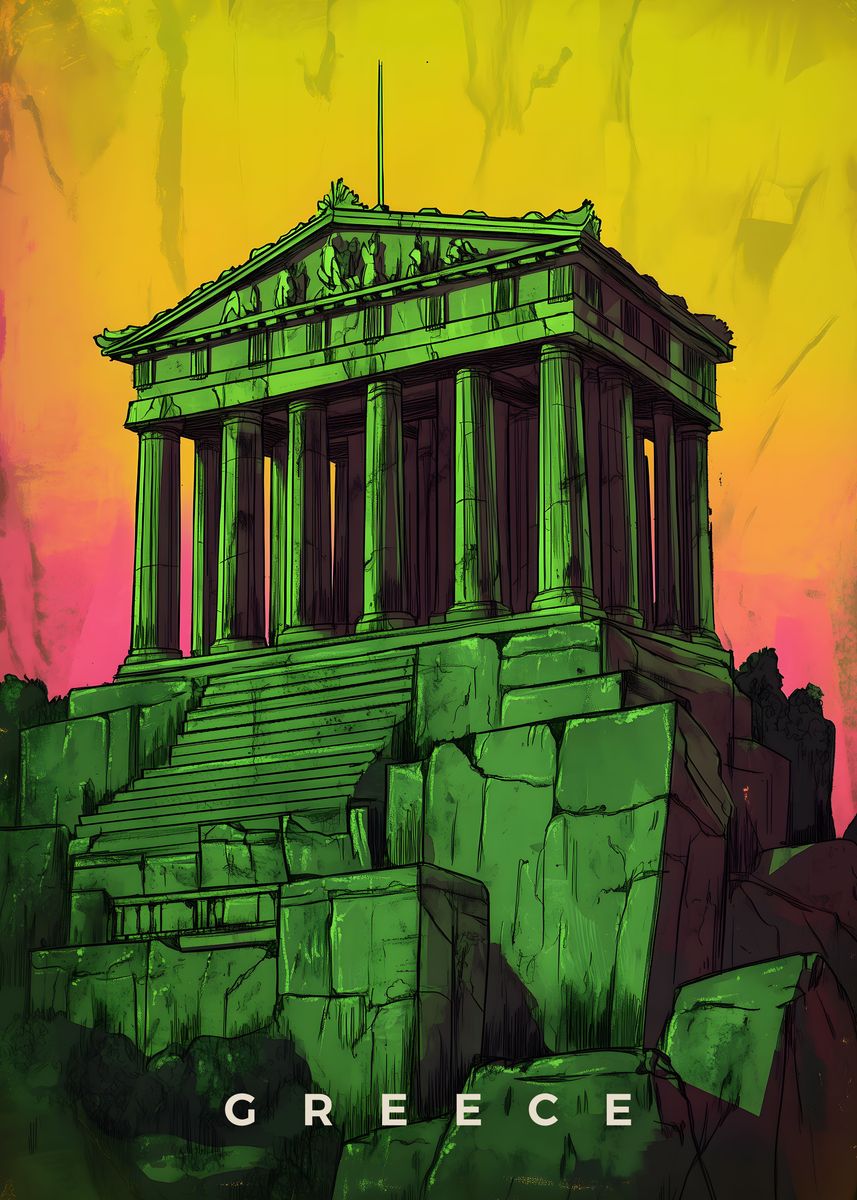 'Greece Propaganda Art' Poster, picture, metal print, paint by Adam ...