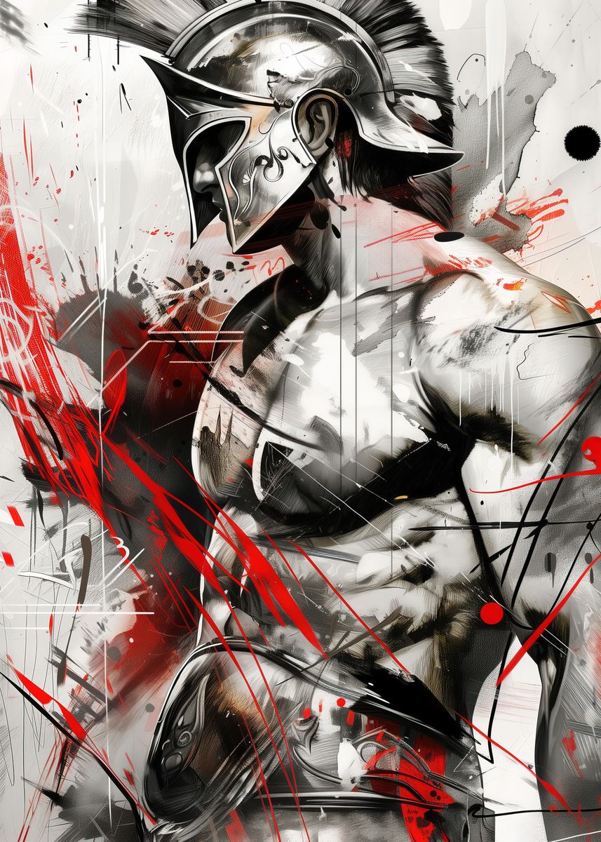 'Spartan Warrior Art' Poster, picture, metal print, paint by Ben Krefta ...
