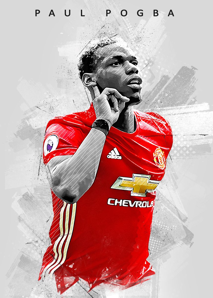 'Paul Pogba Football Sketch' Poster, picture, metal print, paint by ...