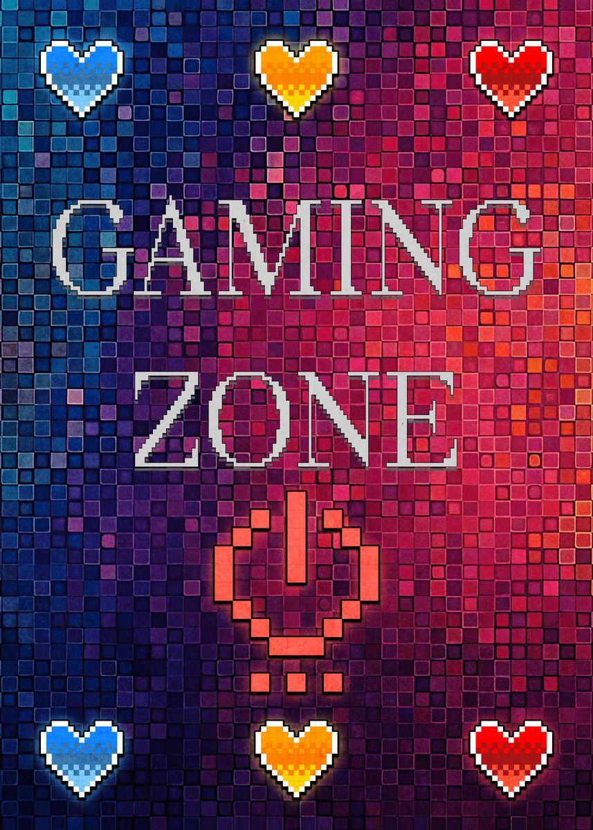 'Gaming Zone Pixel Art' Poster, picture, metal print, paint by Isaac ...