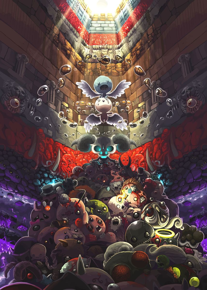 'the binding of isaac' Poster, picture, metal print, paint by maju ...