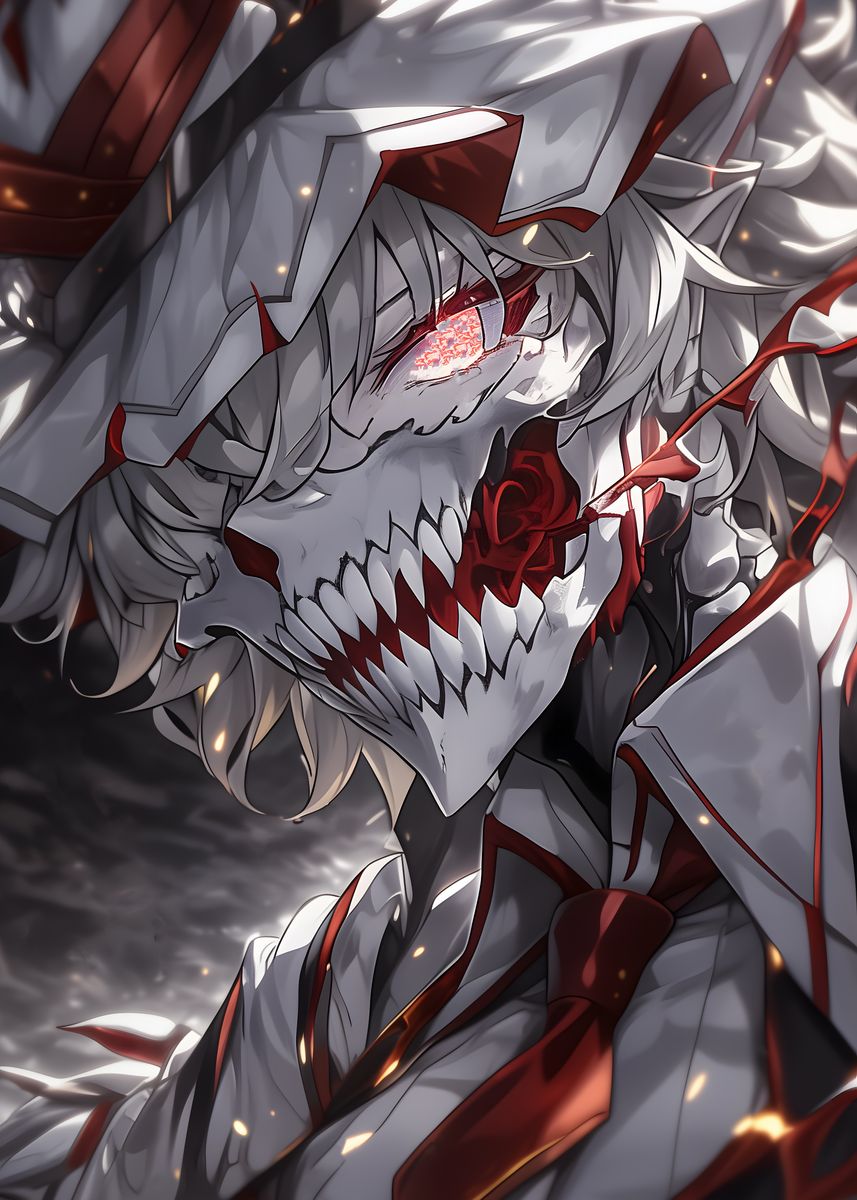 'Anime Character with Mask' Poster, picture, metal print, paint by ...