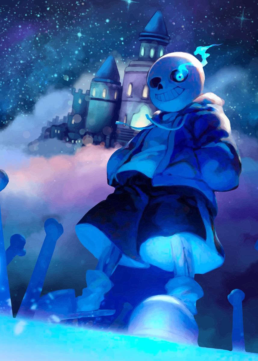 'Blue Undertale' Poster, picture, metal print, paint by Bangun ...