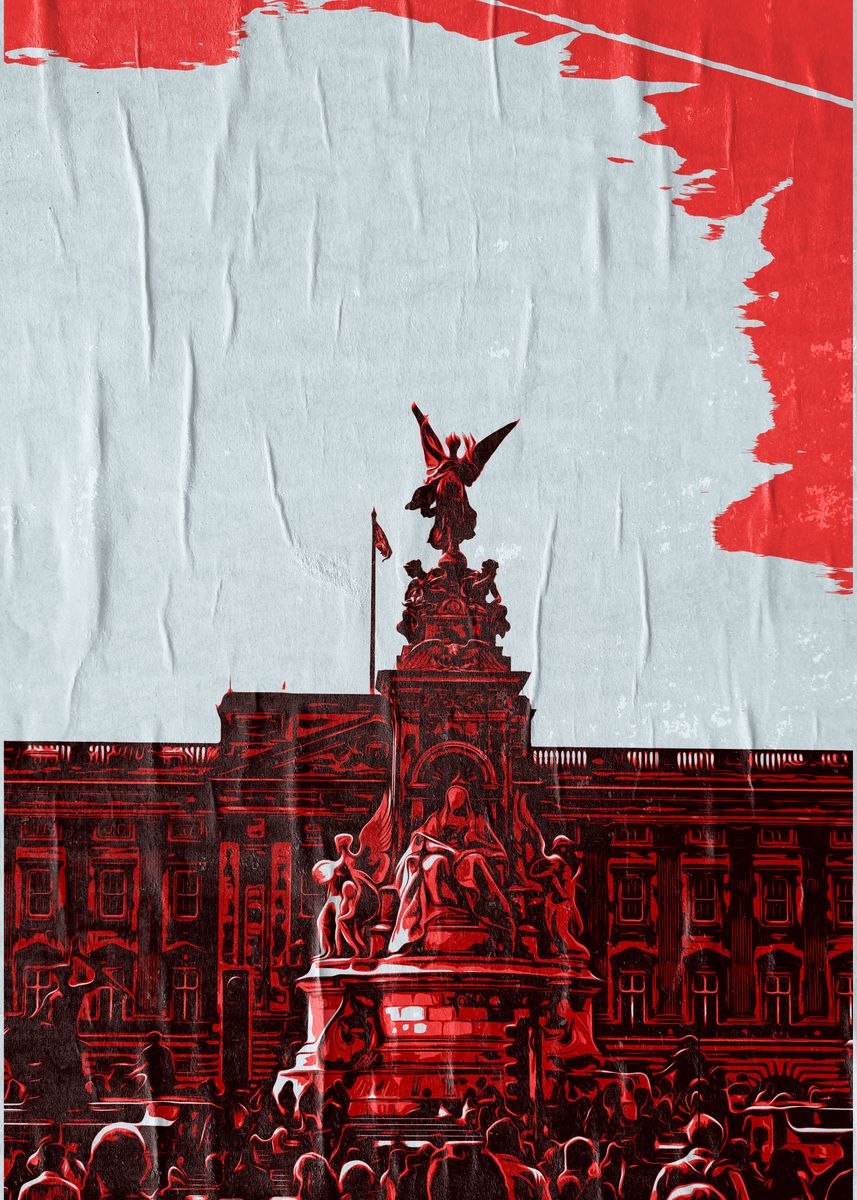 'Buckingham Palace Red' Poster, picture, metal print, paint by Gianluca ...