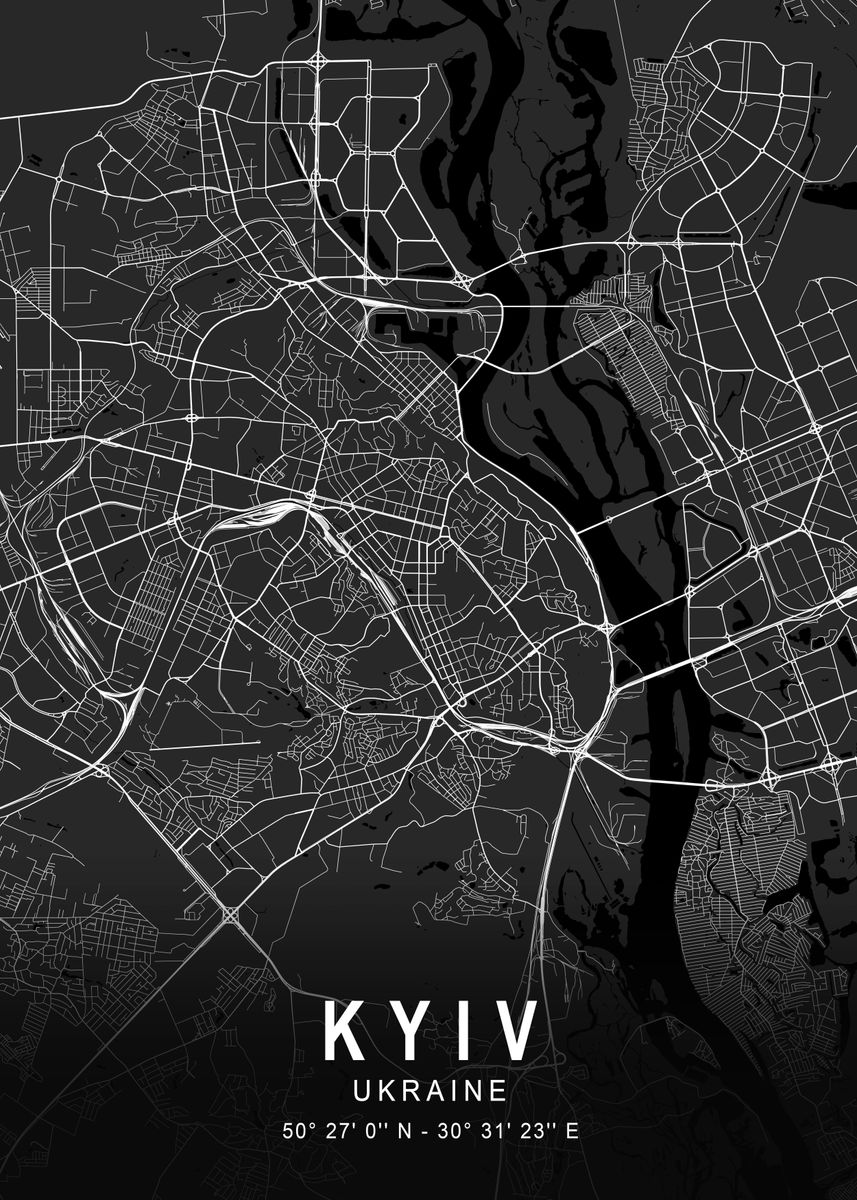 'Kyiv' Poster, picture, metal print, paint by DesignerMind | Displate